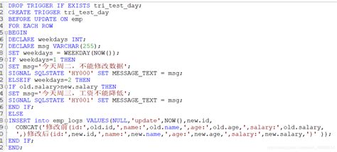 Mysql触发器报错 Err 1235 This Version Of Mysql Doesn‘t Yet Support