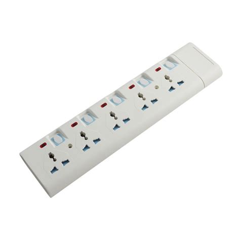 Geepas 5 Way Extension Socket 13a Extension Lead Strip With 5 Led Indicators And 5 Power