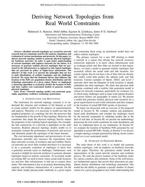 Pdf Deriving Network Topologies From Real World Constraints Dokumen