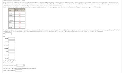 Solved Question 5 ﻿hw4a Linear Programming Computer Package