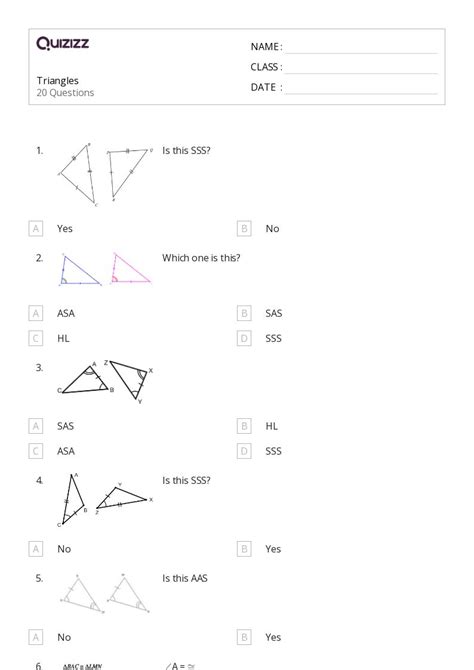 50 Congruent Triangles Sss Sas And Asa Worksheets For 9th Grade Worksheets Library