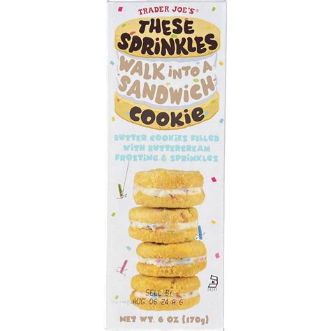 Generic Trader Joes These Sprinkles Walk Into A Sandwich Cookie Butter Cookie