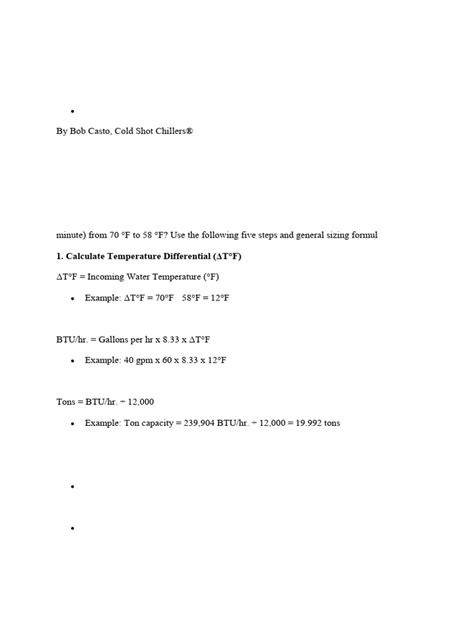 Chiller Sizing Guide For Plastics Pdf Extrusion Materials
