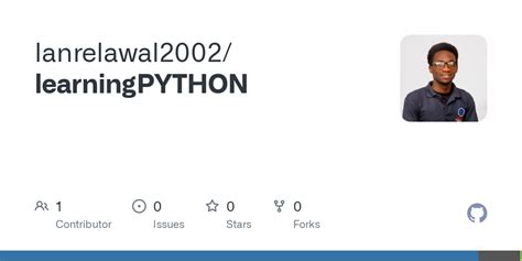Github Lanrelawal2002learningpython