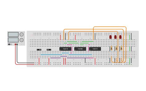 Circuit Design 3 Bit Sync Up Counter Tinkercad