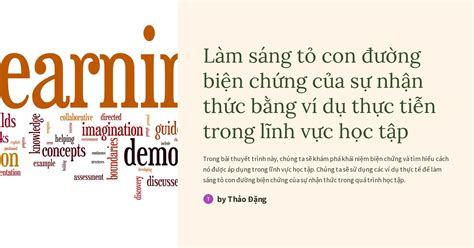 Làm Sáng Tỏ Con đường Biện Chứng Của Sự Nhận Thức Bằng Ví Dụ Thực Tiễn