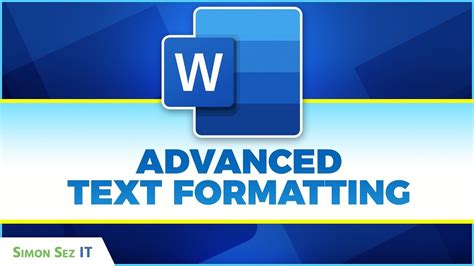 Advanced Text Formatting In Microsoft Word 2021365 Words Word 365