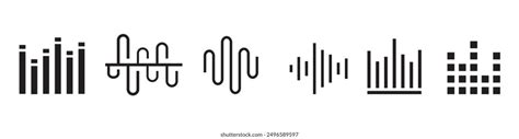 Sound Wave Set Sound Waves Equalizer Stock Vector Royalty Free 2488708487 Shutterstock