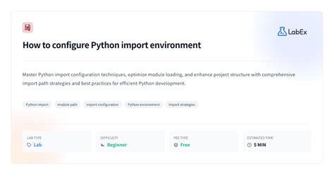 How To Configure Python Import Environment Labex How To Configure Python Import Environment Labex