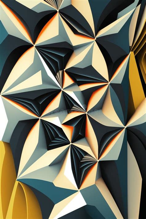 Generative Ai Abstract Geometry Pattern Background Stock Image Image