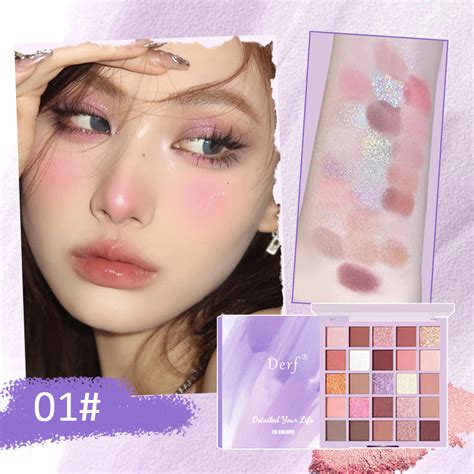 Bảng phấn mắt Derf Naked low Staturated 25 màu lì và ánh ngọc trai