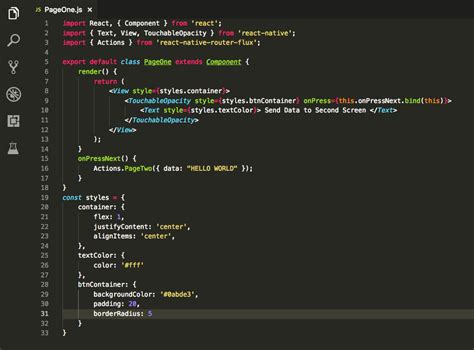 passing data between screens in react native