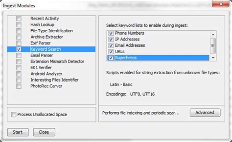 Autopsy User Documentation Keyword Search Module