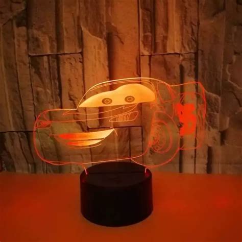 Cars Lightning Mcqueen 3d Led Night Light Touch Swift Table Desk Bed