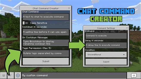 chat command creator for minecraft pocket edition 1 20