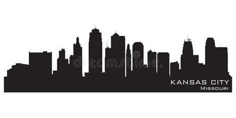 Kansas City Missouri Skyline Detailed Vector Silhouette Stock Vector