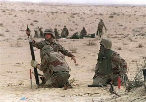 Desert Storm Photo Us Mortar Team Ebay