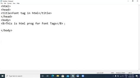 font tag part i cs i html 12th std youtube