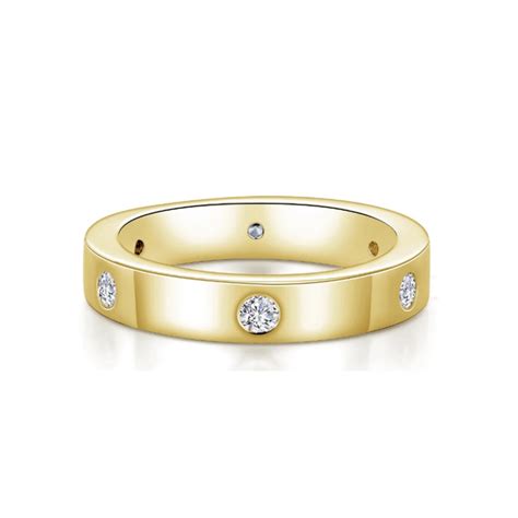 Invisible Set Gold Eternity Band Danatyler