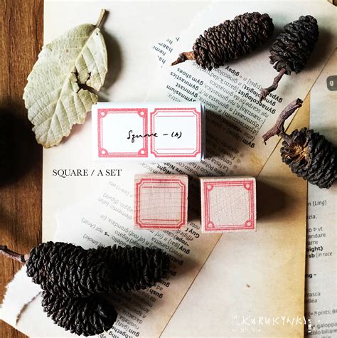 Kurukynki Square Frame Rubber Stamp Set The Little Whimsy