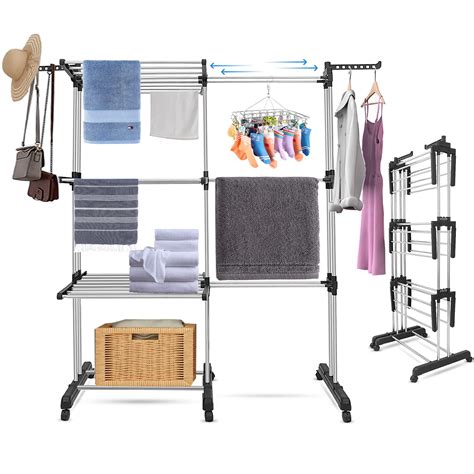 Buy Drying Rack Clothingclothes Drying Rack With Casters4 Tier