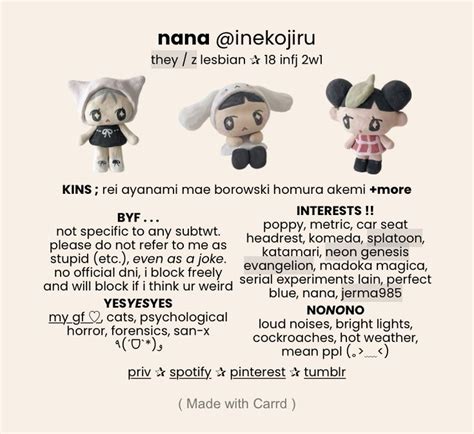 Carrd Inspo Rei Ayanami Splatoon Mae Borowski