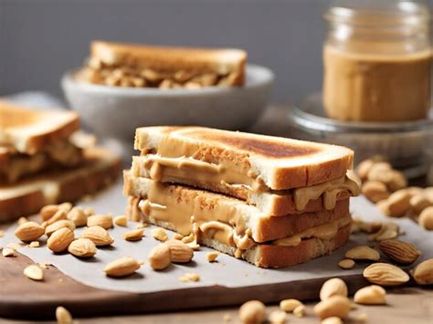 Premium Ai Image Delicious Toasted Peanut Butter Sandwiches Rtx On