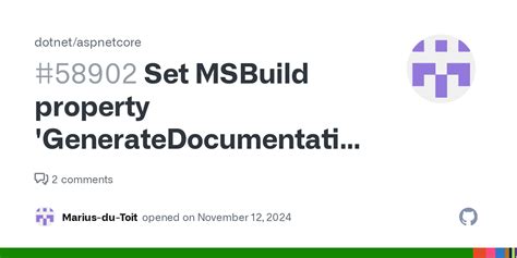 Set Msbuild Property Generatedocumentationfile To True In Project