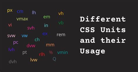 Hashnode On Linkedin Css How And When To Use The Different Units 📏