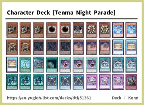 Character Deck Tenma Night Parade Deck 2018 Fiend Yu Gi Oh Ocg