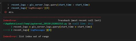 Not Getting Anything Back When Querying Server Log Esri Community