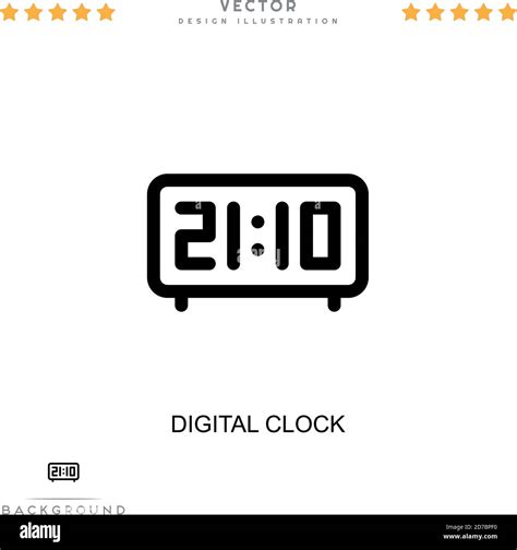 Digital Clock Icon Simple Element From Digital Disruption Collection Line Digital Clock Icon
