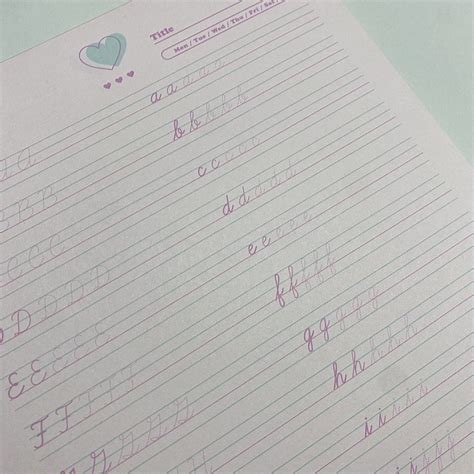 [영어 필기체 쓰는 방법] ‘걸스그라운드 영문필기체 연습용 노트패드 네이버 블로그