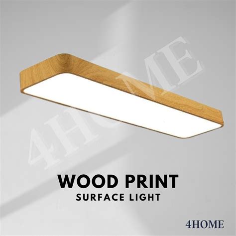 Wood Design Rectangular Led Ceiling Light Nordic Minimal Ceiling Light