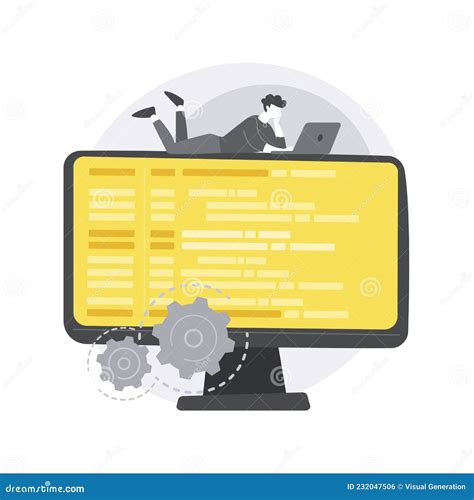 System Software Development Abstract Concept Vector Illustration Stock