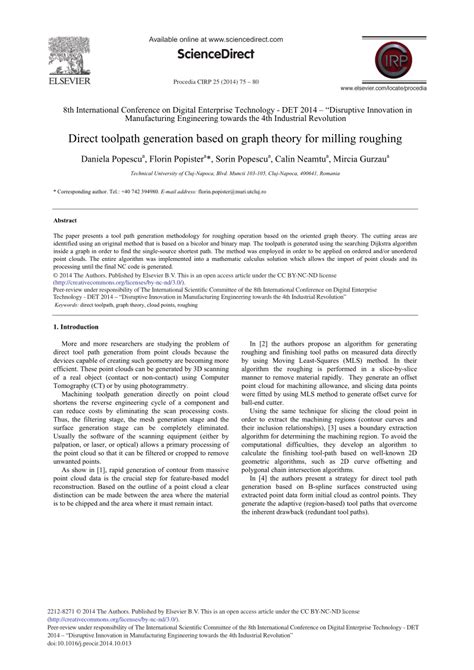 Pdf Direct Toolpath Generation Based On Graph Theory For Milling Roughing