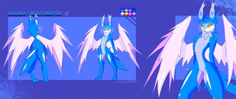 ref sheet i commissioned from a friend on discord nikorasu 2500 r furry