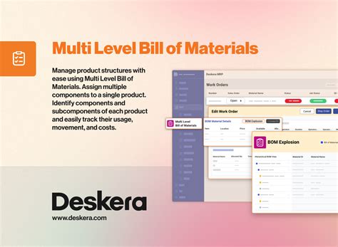 Deskera Multi Level Bill Of Materials Mastering Production Process With Multi Level BOM