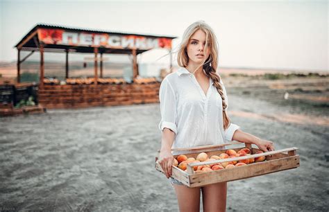 Women Outdoors Portrait Women Evgeny Freyer Blonde Shirt Hd