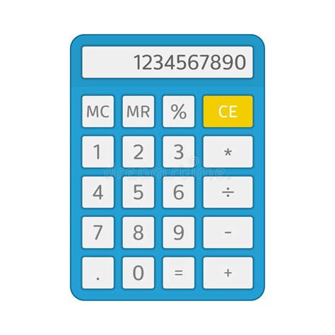 Calculator Digital Numbers Set Stock Vector Illustration Of Computer Display 85516857