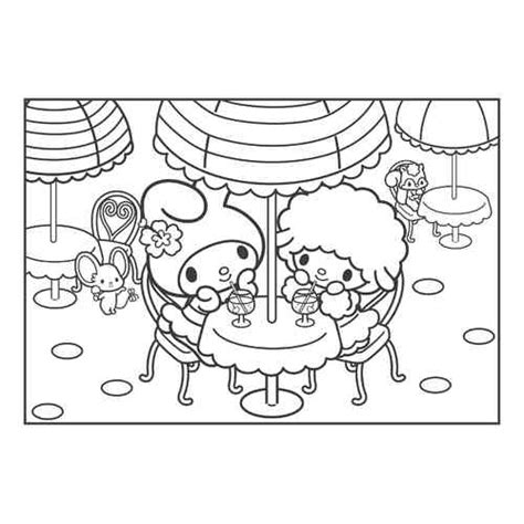Раскраска Май Мелоди с друзьями на диване распечатать или скачать