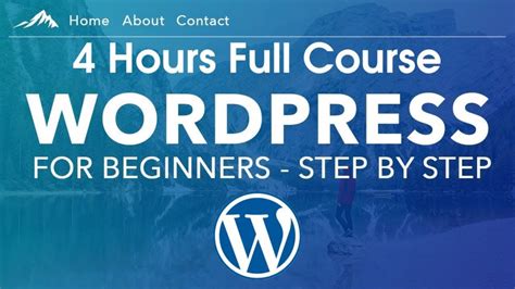 Do It Yourself Tutorials Create Make A Wordpress Website Step By Step Full 3 Hours