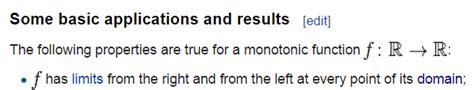 Real Analysis Monotonic Function Limits From The Right And From The Left Mathematics Stack