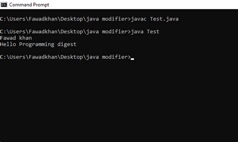 Modifier In Java With Programming Examples Programming Digest