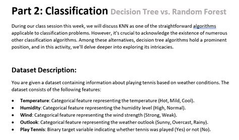 Solved Part 2 Classificationdecision Tree Vs ﻿random