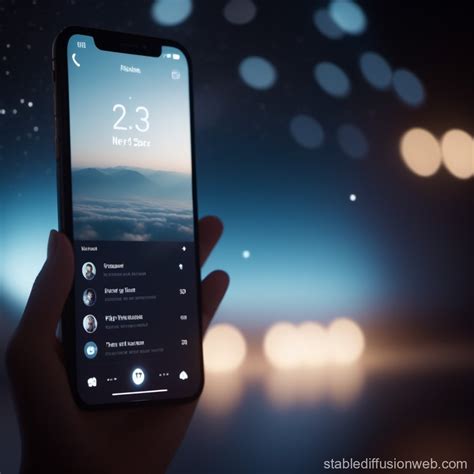 Nerd Space Mobile App UI Design Stable Diffusion Online