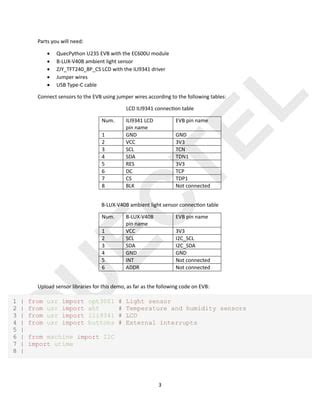QuecPython Weather Station Demo Tutorial Pdf