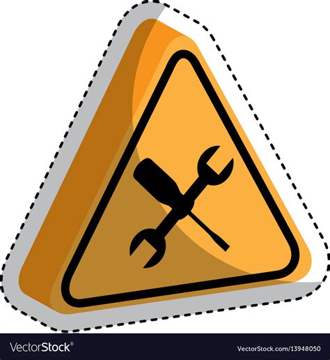 Triangle Caution Signal Icon Royalty Free Vector Image