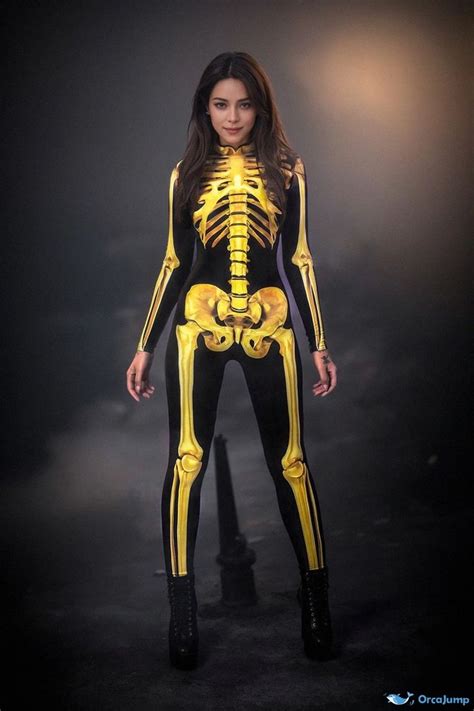 Orcajump Halloween Video Game Pattern Digital Print Adult Bodysuit Costume Bodysuit Costume