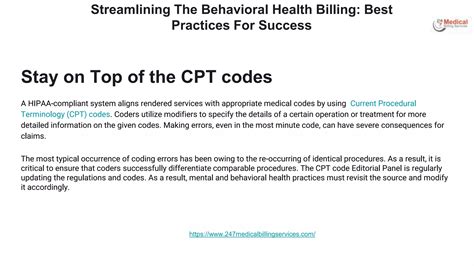 Streamlining The Behavioral Health Billing Best Practices For Successpptx